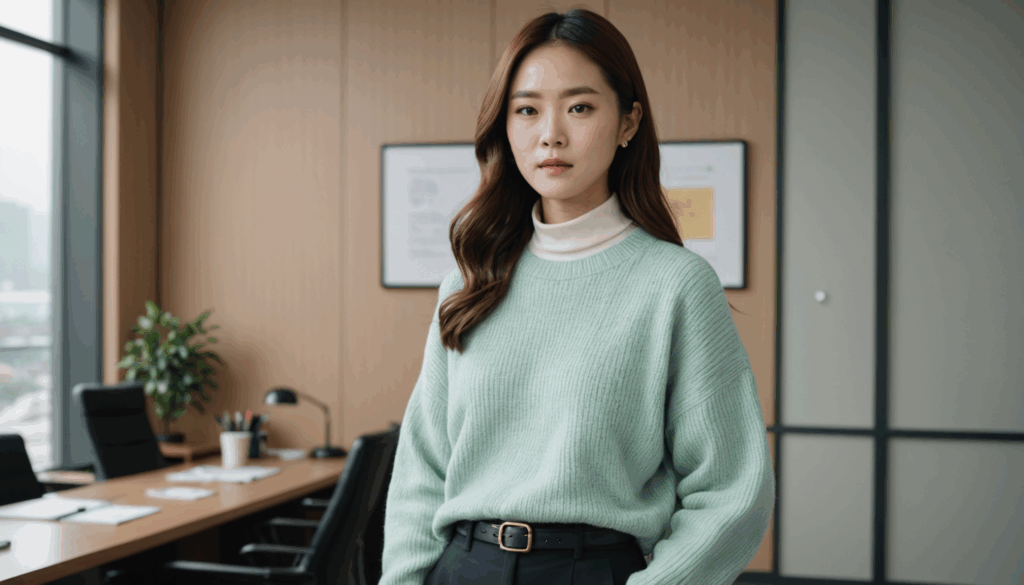 Adopter le Pull Coréen au Bureau : Mode & Élégance